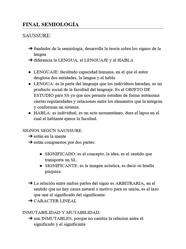 Final Semiologia[1] | PDF | Semiótica | Habla