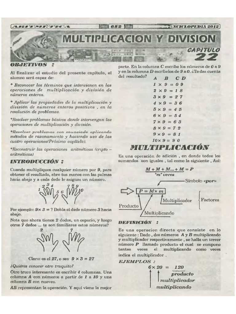 Multiplicacion y Division by Rubiños | PDF