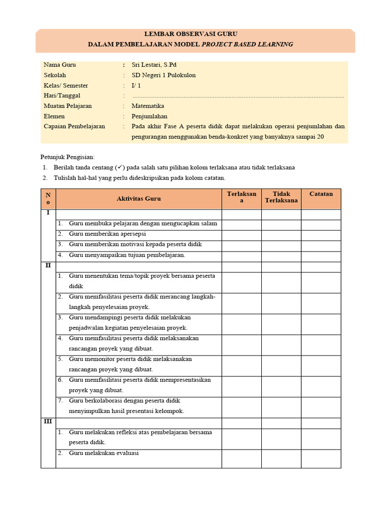 Siklus 2 Lembar Observasi | PDF | Karier & Perkembangan | Seni