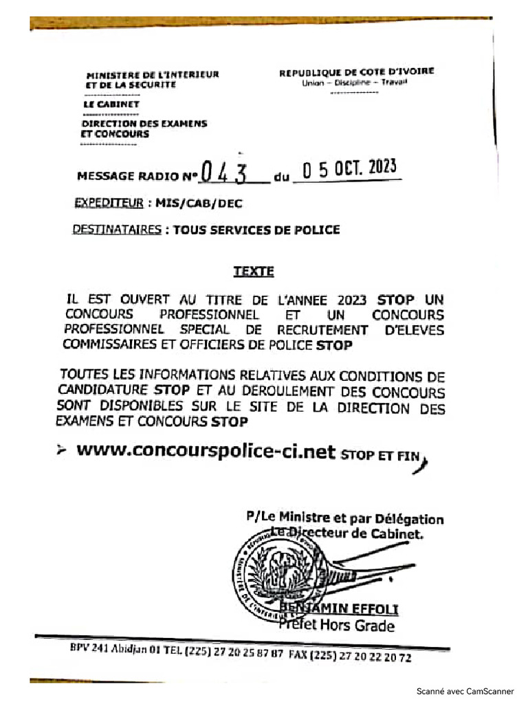 Concours de Police 2023 | PDF