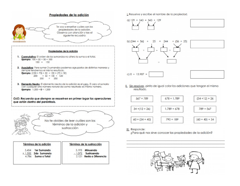 Propiedades de La Suma y Resta | PDF