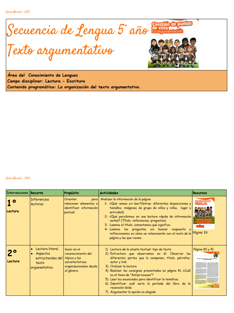 Guía de Texto Argumentativo 5° Año | PDF | Verbo | Sumario abstracto)