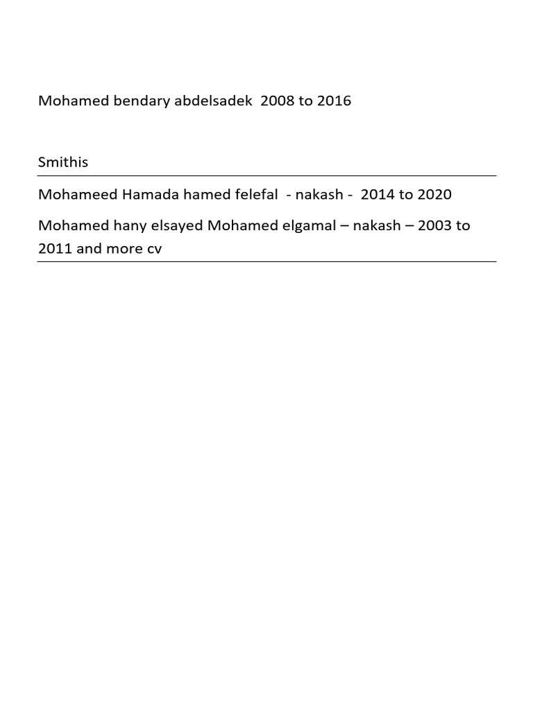 Mohamed Bendary | PDF | Business | Technology & Engineering