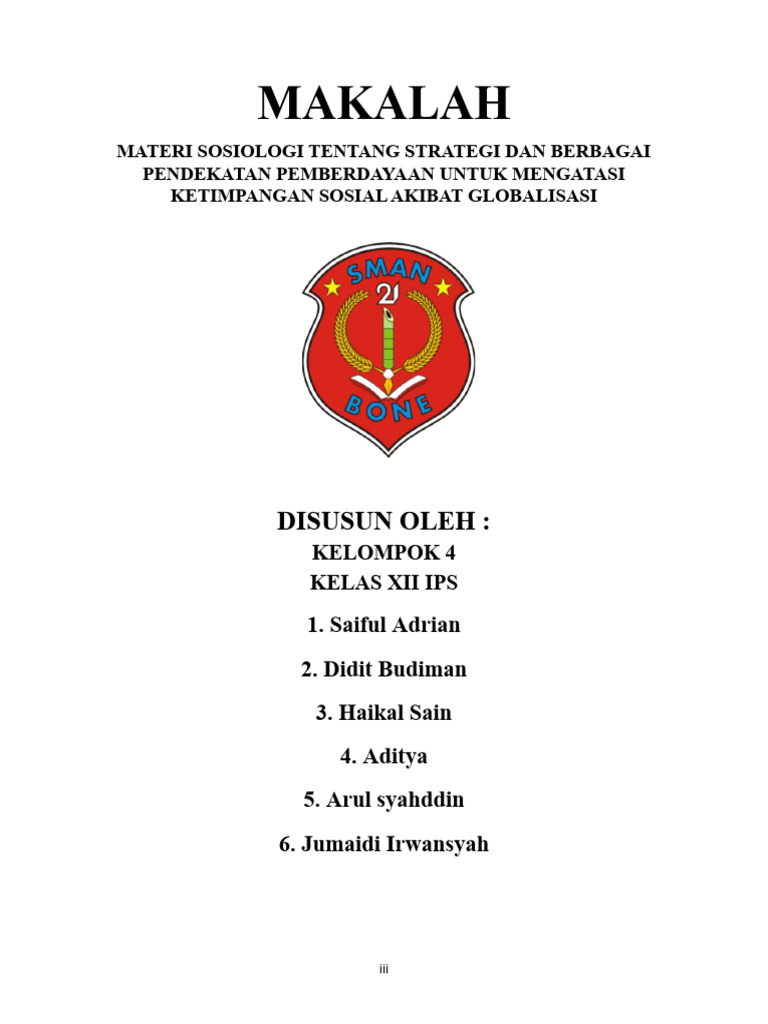 Akalah Sosiologi Tentang Strategi Dan Berbagai Pendekatan Pemberdayaan ...