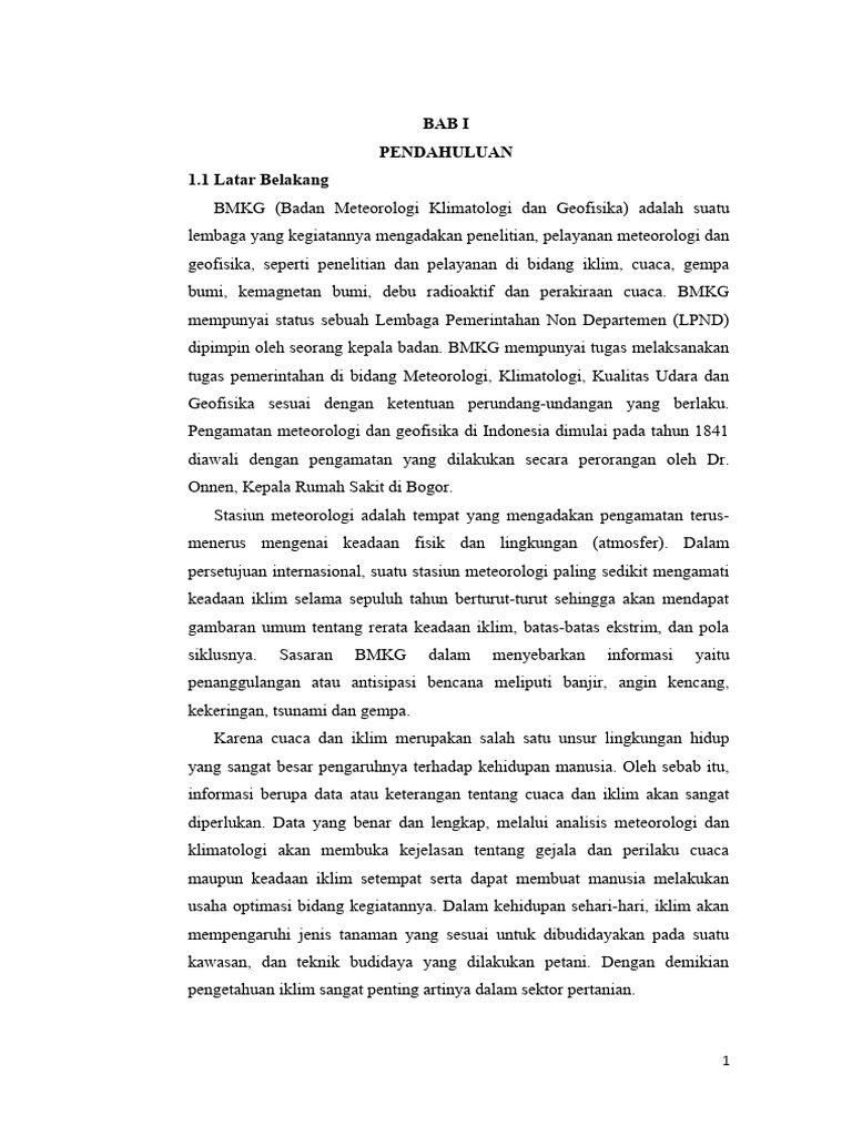 Laporan BMKG | PDF