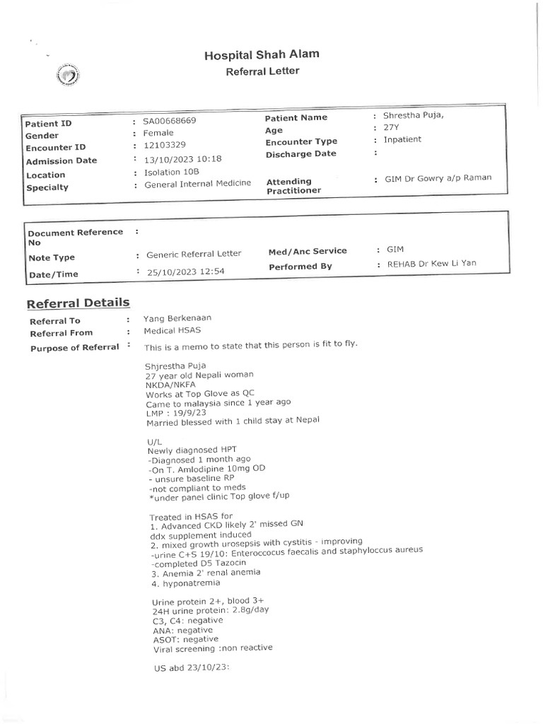 Letter Fit To Travel | PDF