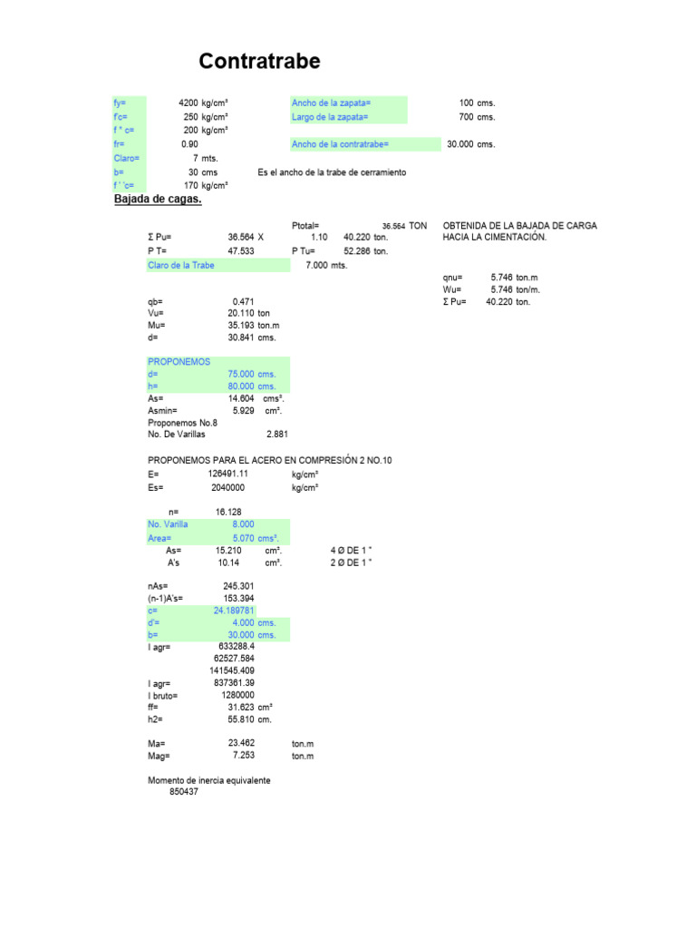 Diseño de Contratabe | PDF