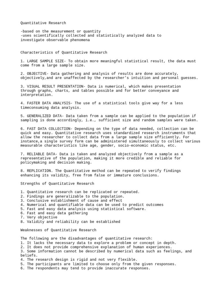 Quantitative Research Reviewer | PDF | Statistics | Quantitative Research