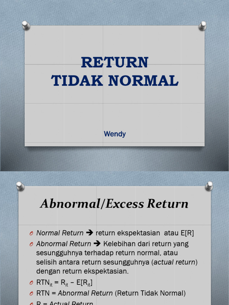 7a. Abnormal Return | PDF | Komputer