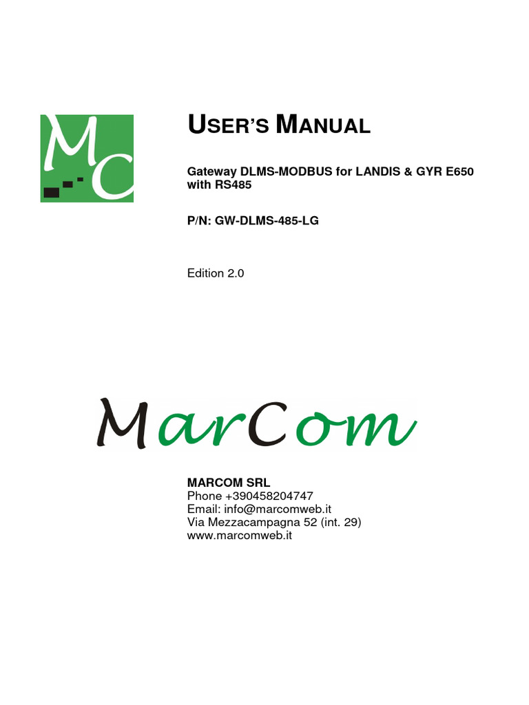 DLMS-MODBUS Gateway User Manual | PDF | Port (Computer Networking ...