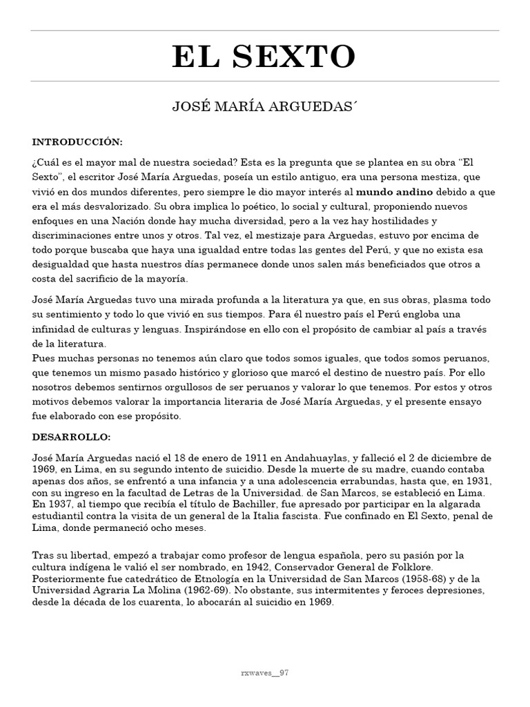 El Sexto | PDF | Perú