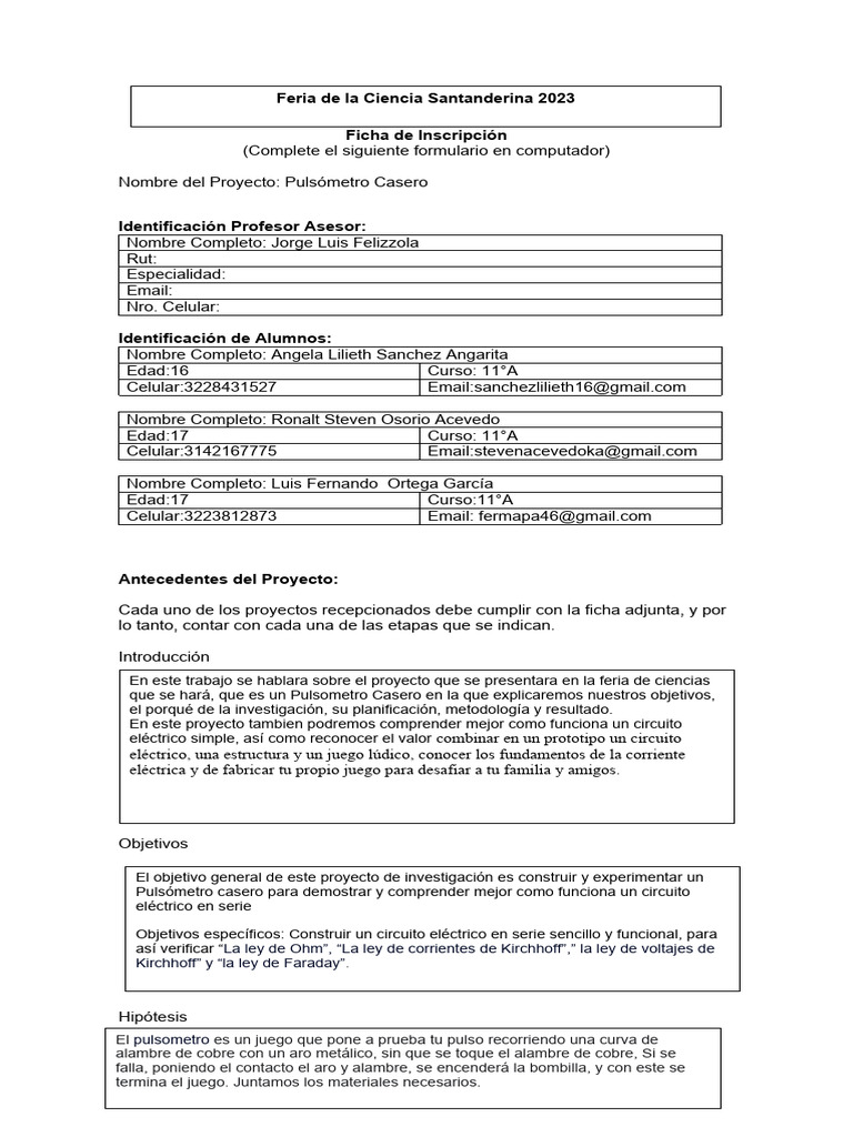 Pulsómetro Casero | PDF | voltaje | Corriente eléctrica