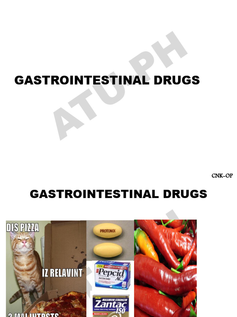 Lecture 5 Gastrointestinal Drugs | Download Free PDF | Gastroesophageal ...