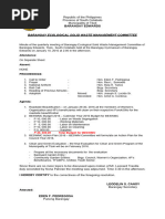 Sample Barangay Session Minutes | PDF | Government | Justice