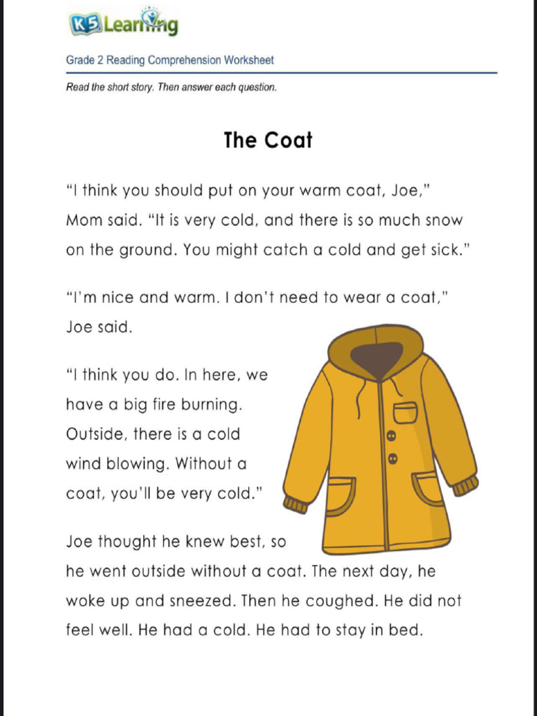 Inglés Tarea The Coat | PDF