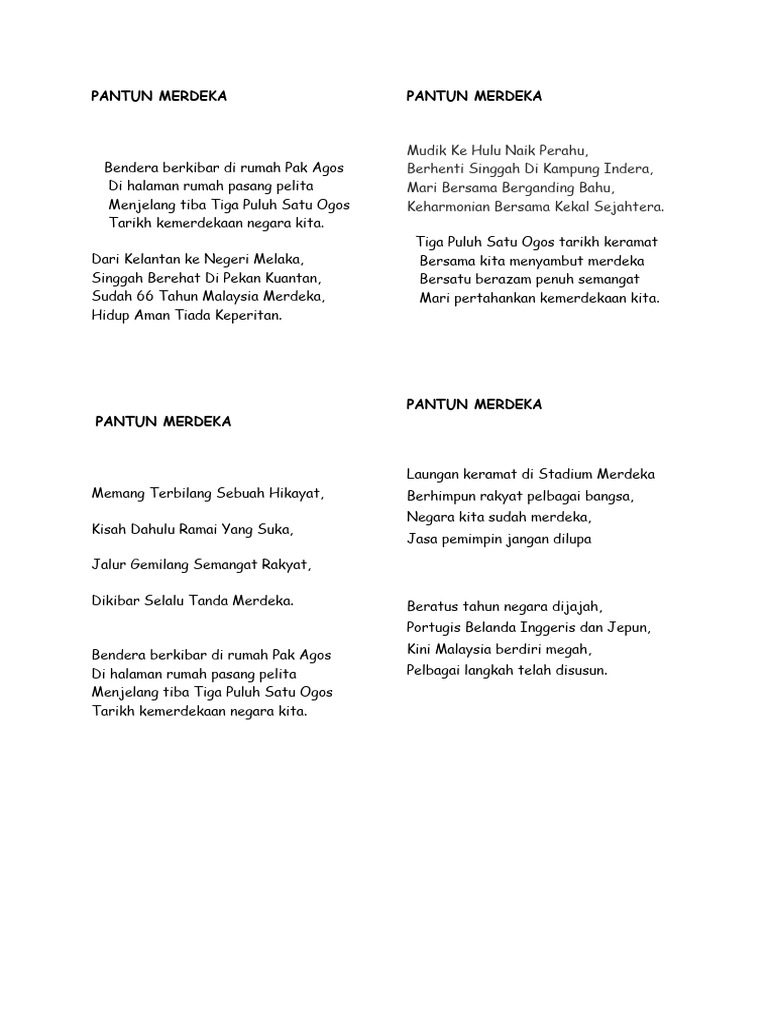 Pantun Merdeka | PDF | Perjalanan