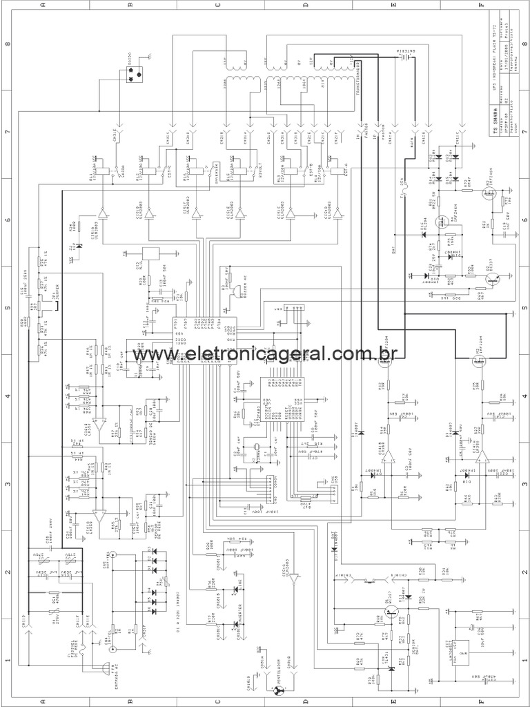 Esquema Nobreak - Ts Shara - Ups Flash Ts 72 (Diagramas - Com.br) | PDF