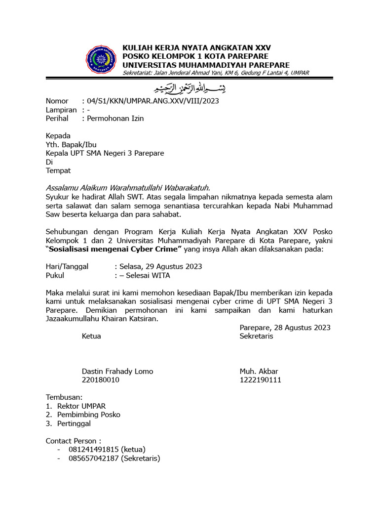 Surat Sosialisasi | PDF