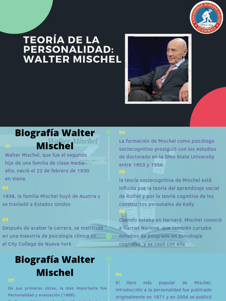 TP SEMANA 13 WALTER MISCHEL M | PDF | Comportamiento | Sicología
