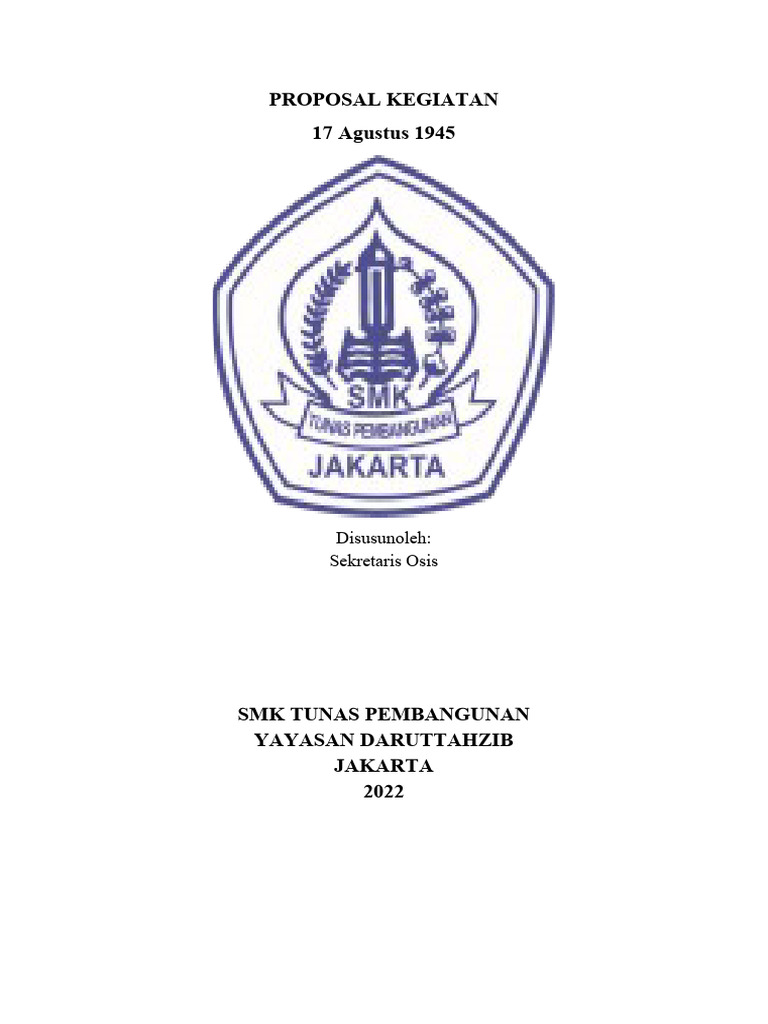 Proposal Kegiatan 17 Agustus SMK Tunas Pembangunan | PDF | Sejarah