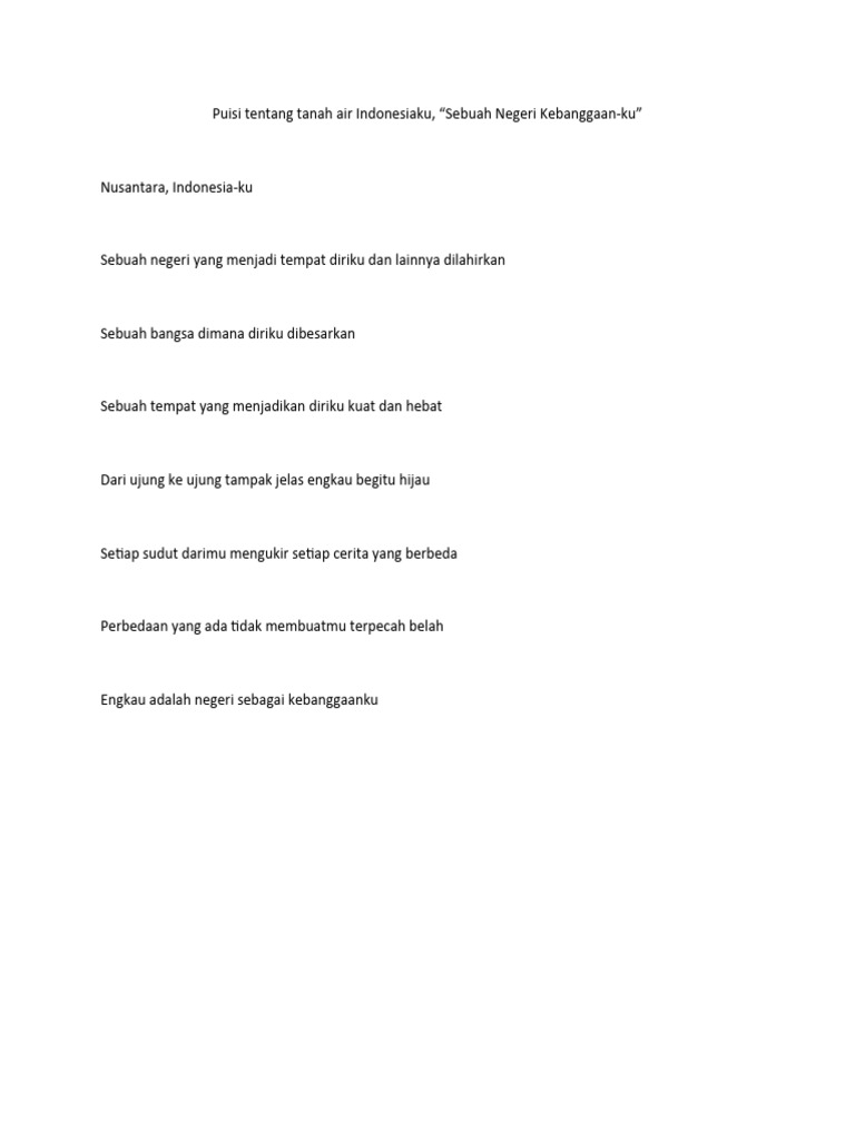 Puisi Kemerdekaan Tanah Airku | PDF | Perjalanan