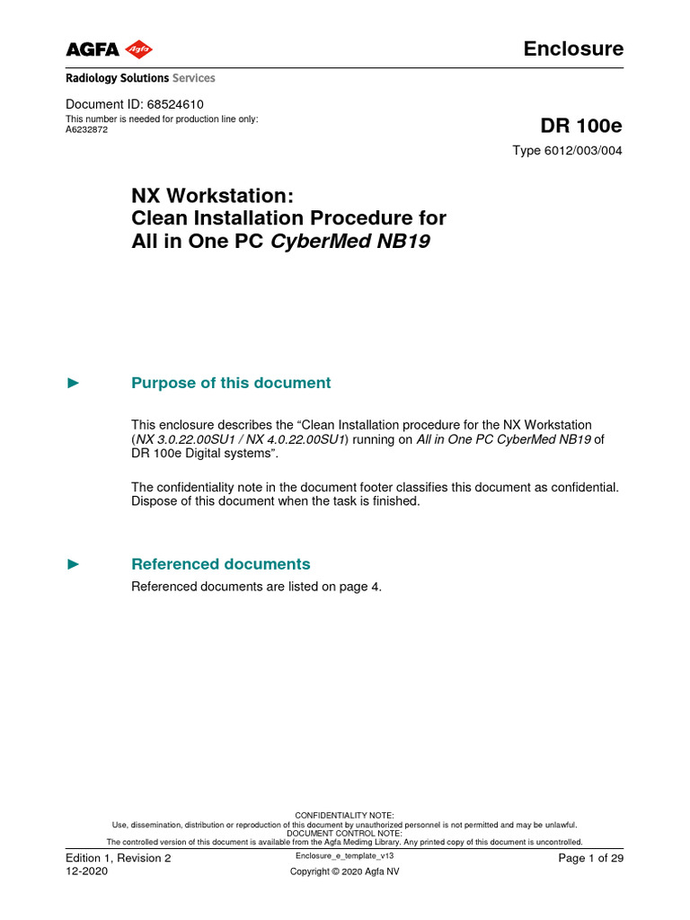 DR 100e - NX - Clean - Installation - Procedure - CyberMed - PC-NX 22.00SU1 | Download Free PDF ...