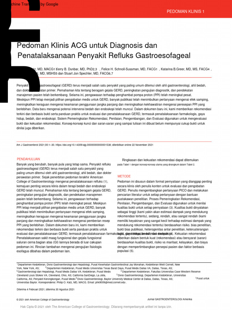 ACG Clinical Guideline For The Diagnosis And.154-1 | PDF | Kesehatan Holistik