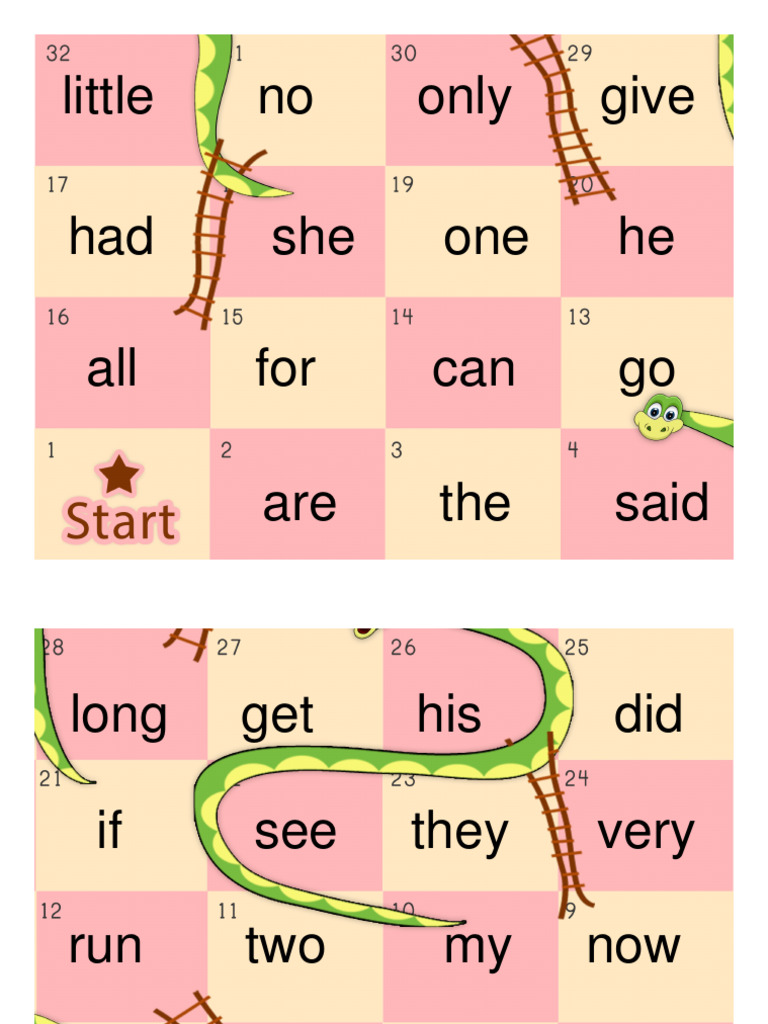 sight_words_snakes_ladders_blank | PDF