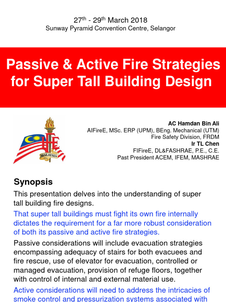 Passive & Active Fire Strategies For Super Tall Building Design | PDF ...