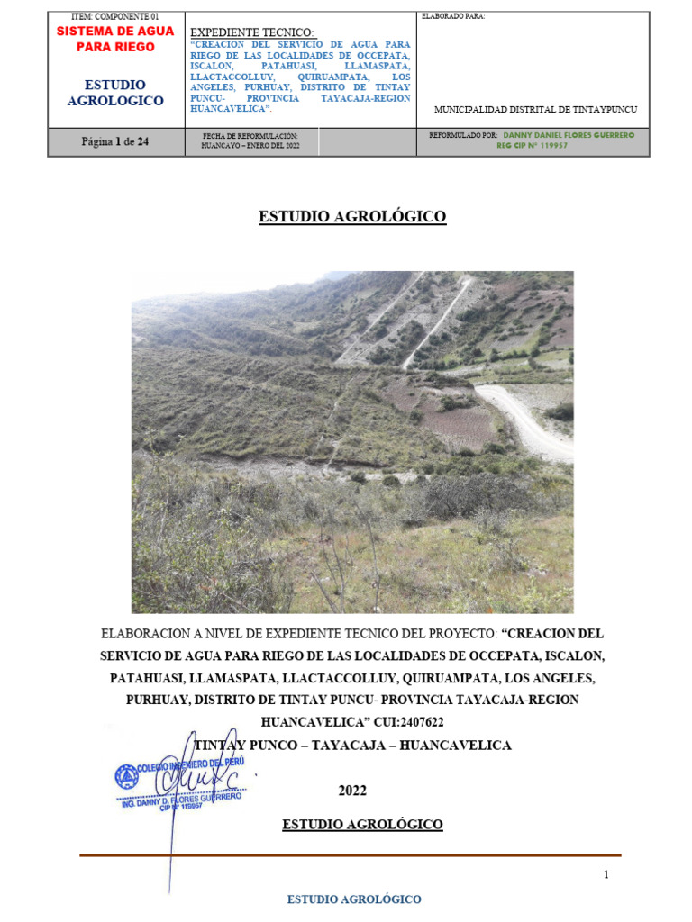 4.06 Estudio-Agrologico | PDF | Riego | Suelo