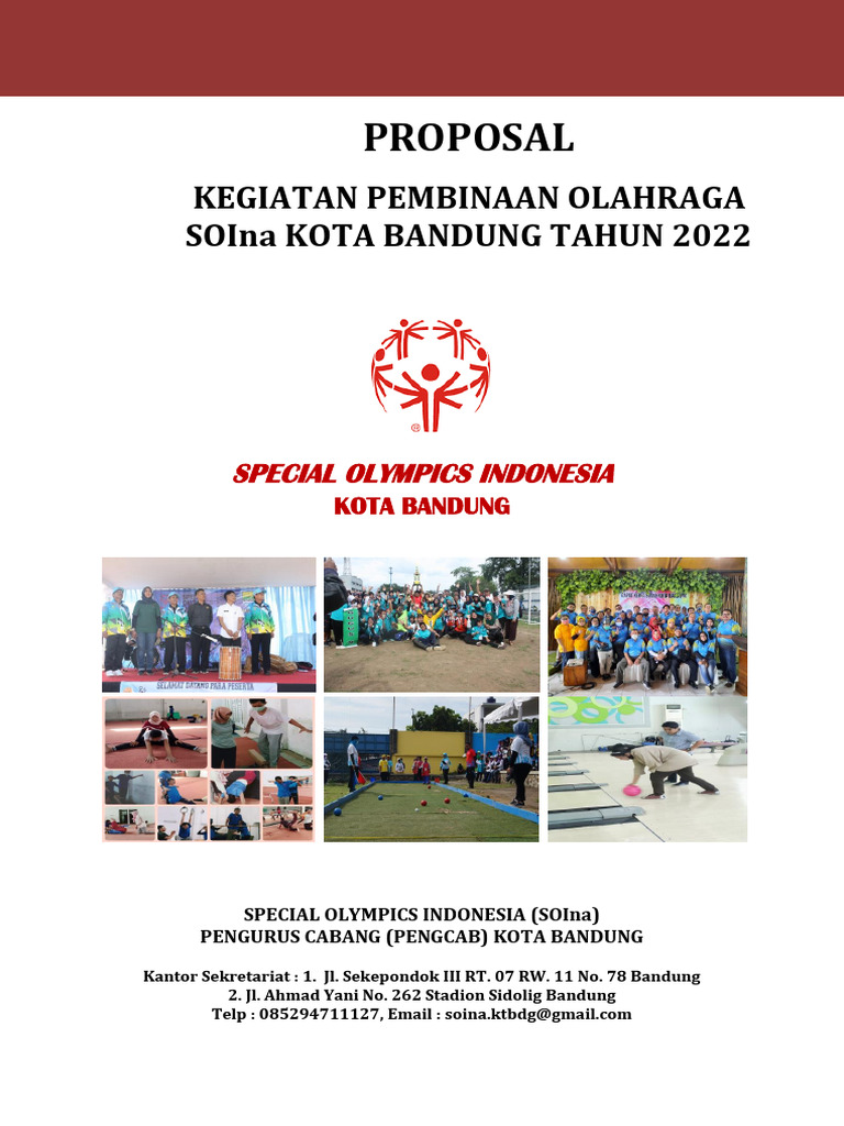 Proposal Pembinaan Olahraga SOIna 2022 | PDF | Seni