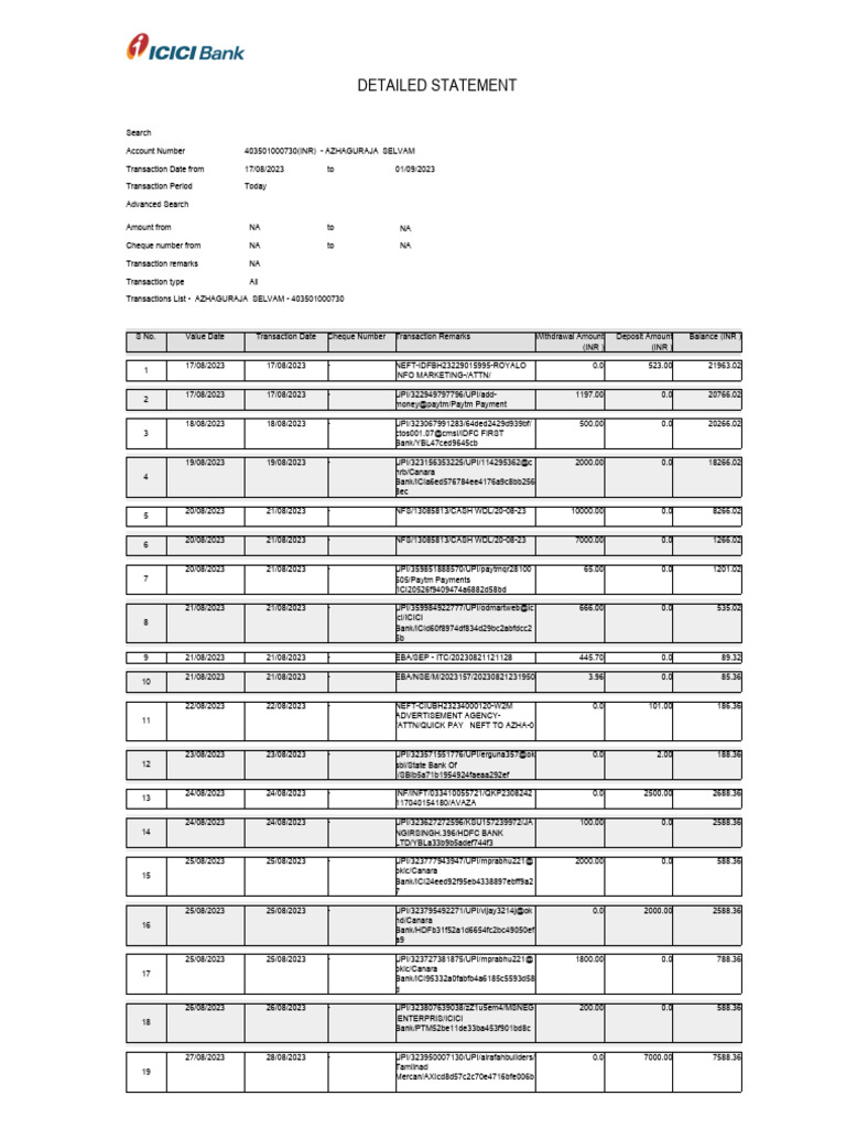 OpTransactionHistory01 09 2023 | PDF | Payments | Financial Services
