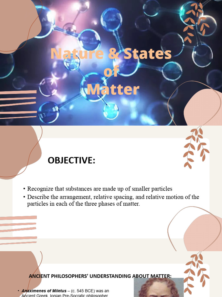 The Particulate Nature of Matter (1) | PDF | Matter | Liquids