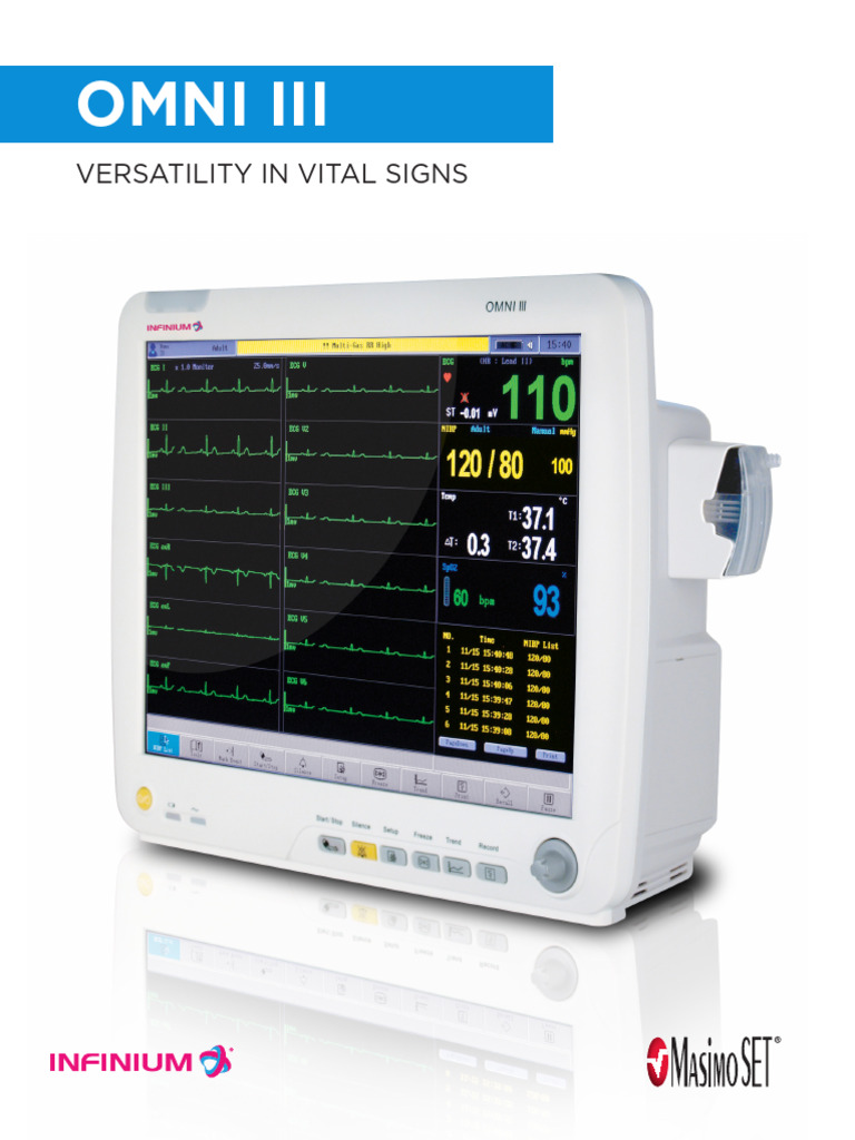 OMNI3 - 043 150 0001 - r1 1 | PDF | Monitoring (Medicine) | Electrocardiography