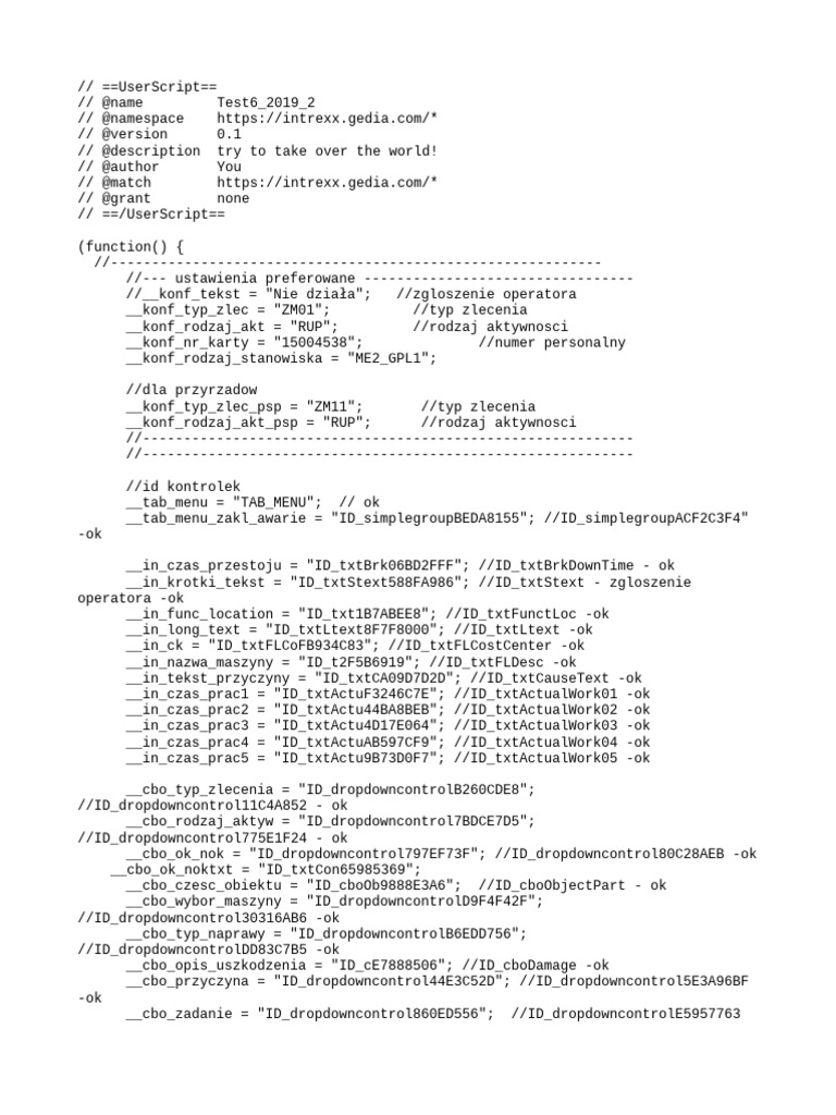 Skrypt Z Listą | PDF