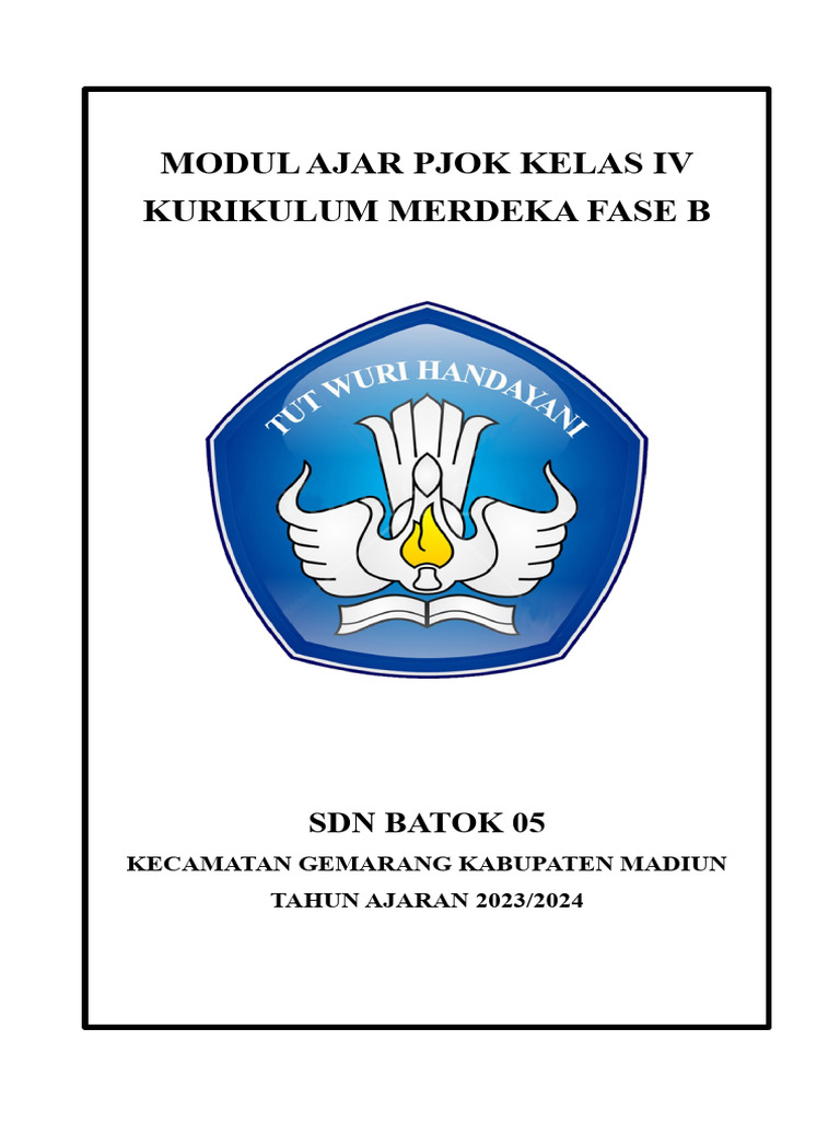 Sampul Modul Ajar Pjok Kelas IV | PDF