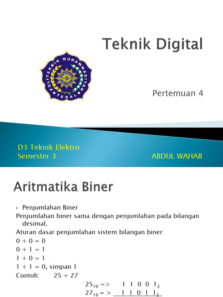Logika Digital dan Operasi Biner | PDF