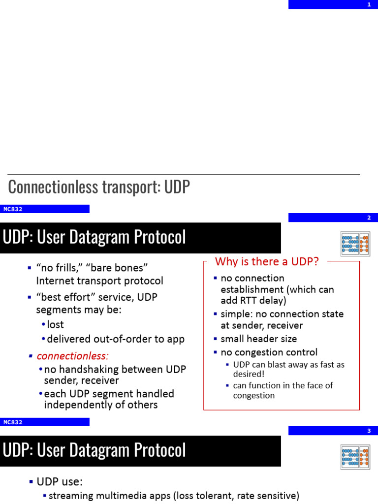 Connectionless Transport Udp Pdf Internet Protocols Port