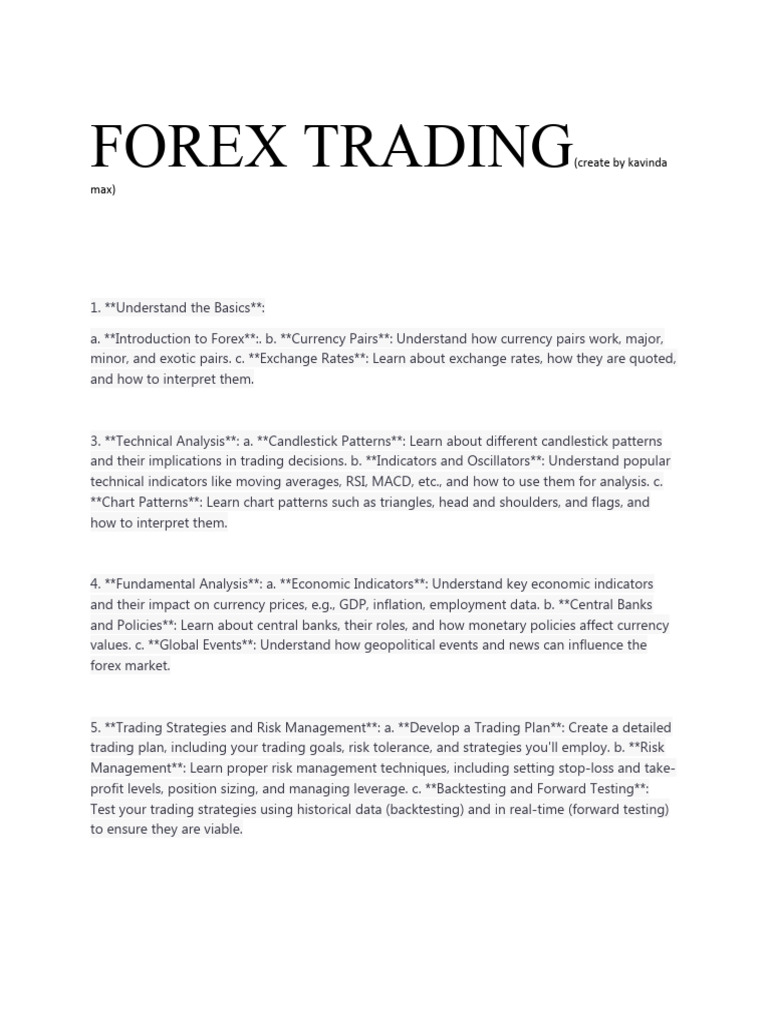 Forex Trading | PDF | Foreign Exchange Market | Exchange Rate