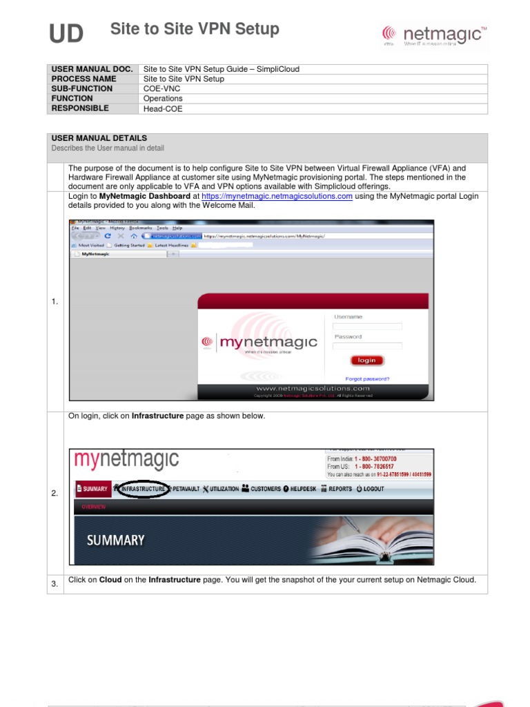 Site To Site VPN Setup User Manual | PDF | Key (Cryptography ...