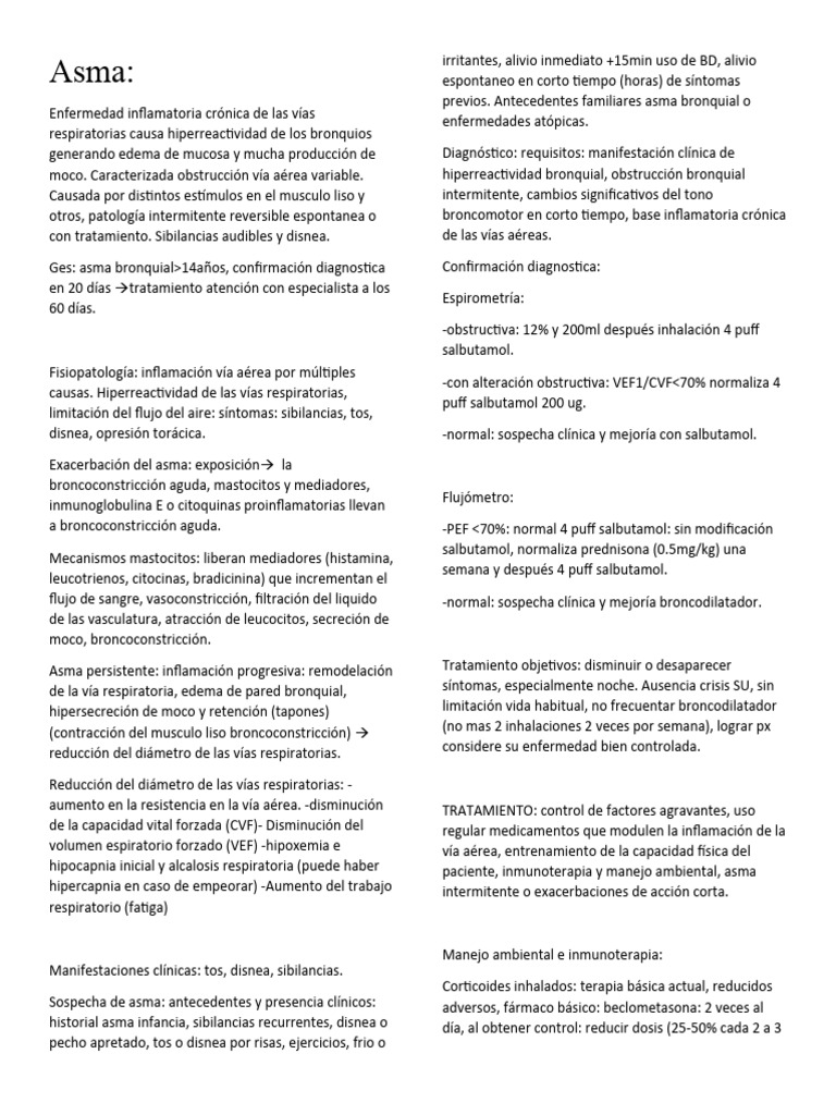 Asma | Descargar gratis PDF | Asma | Cuidado de la salud