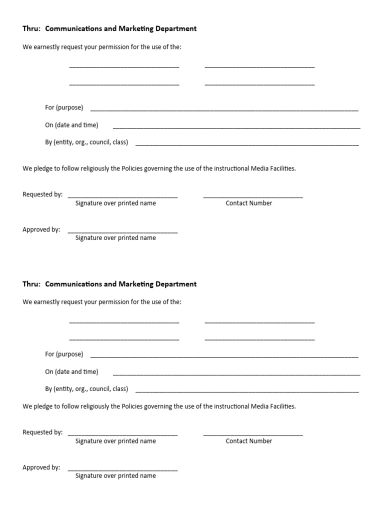 Office Facilities Booking Form | PDF