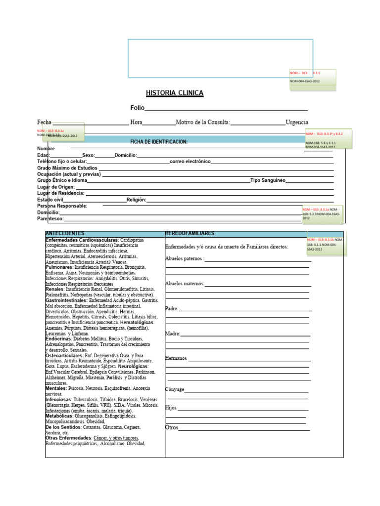 Historia Clinica Ejemplo | PDF | Acidez | Enfermedades y trastornos humanos