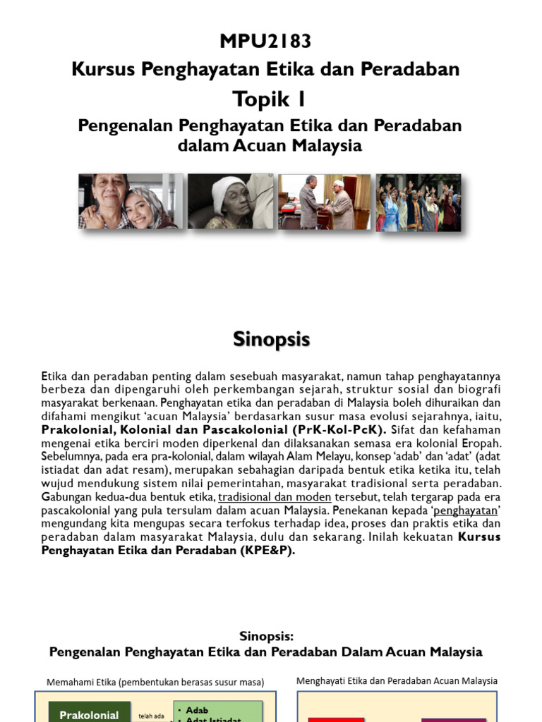 Topik 1 - Pengenalan Penghayatan Etika Dan Peradaban Acuan Malaysia | PDF Topik 1 - Pengenalan Penghayatan Etika Dan Peradaban Acuan Malaysia | PDF