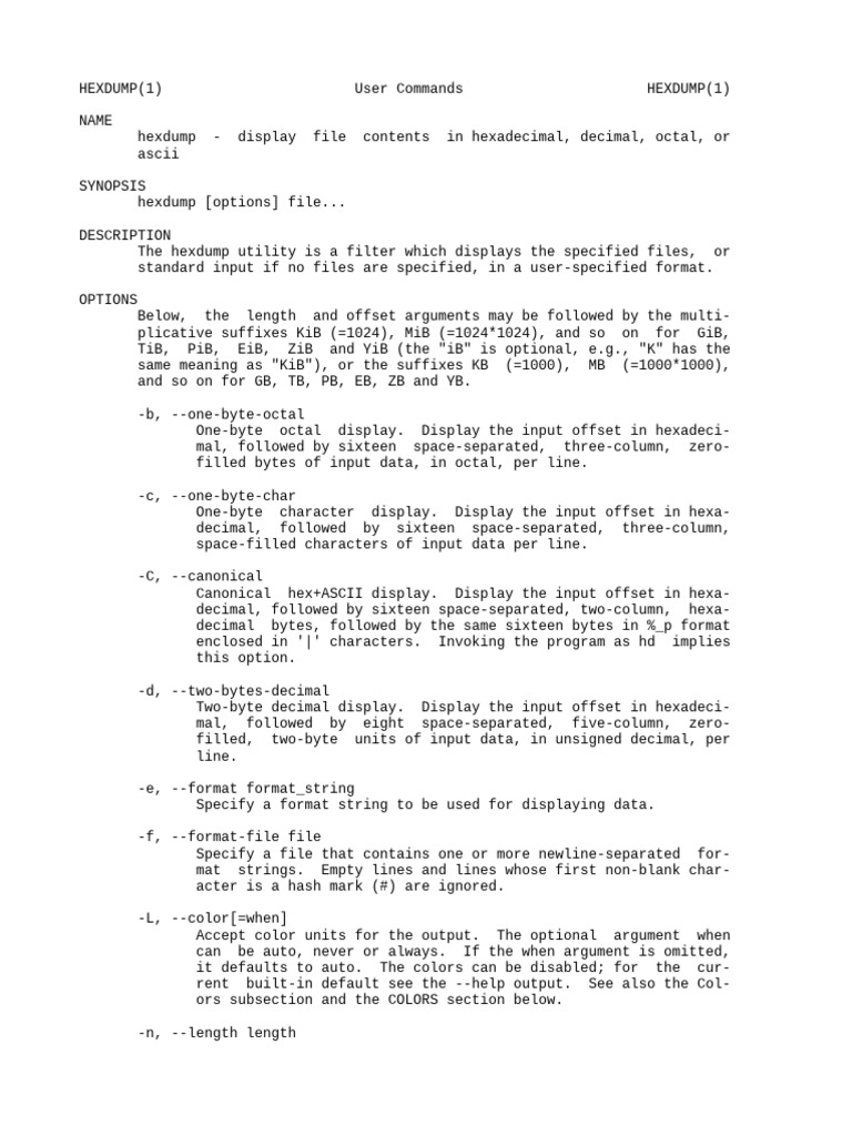 Hex Dump | PDF | Byte | String (Computer Science)