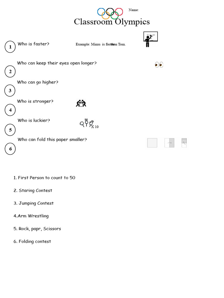 Classroom Olympics | PDF