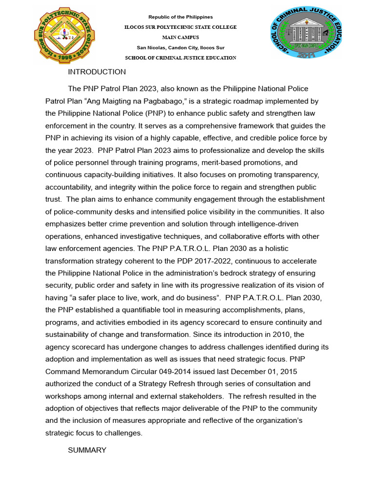 Patrol Plan | PDF | Police | Crime Prevention