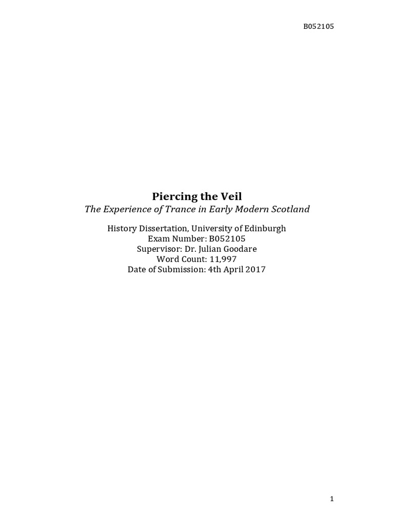 Piercing The Veil | PDF | Dissociation (Psychology) | Experience