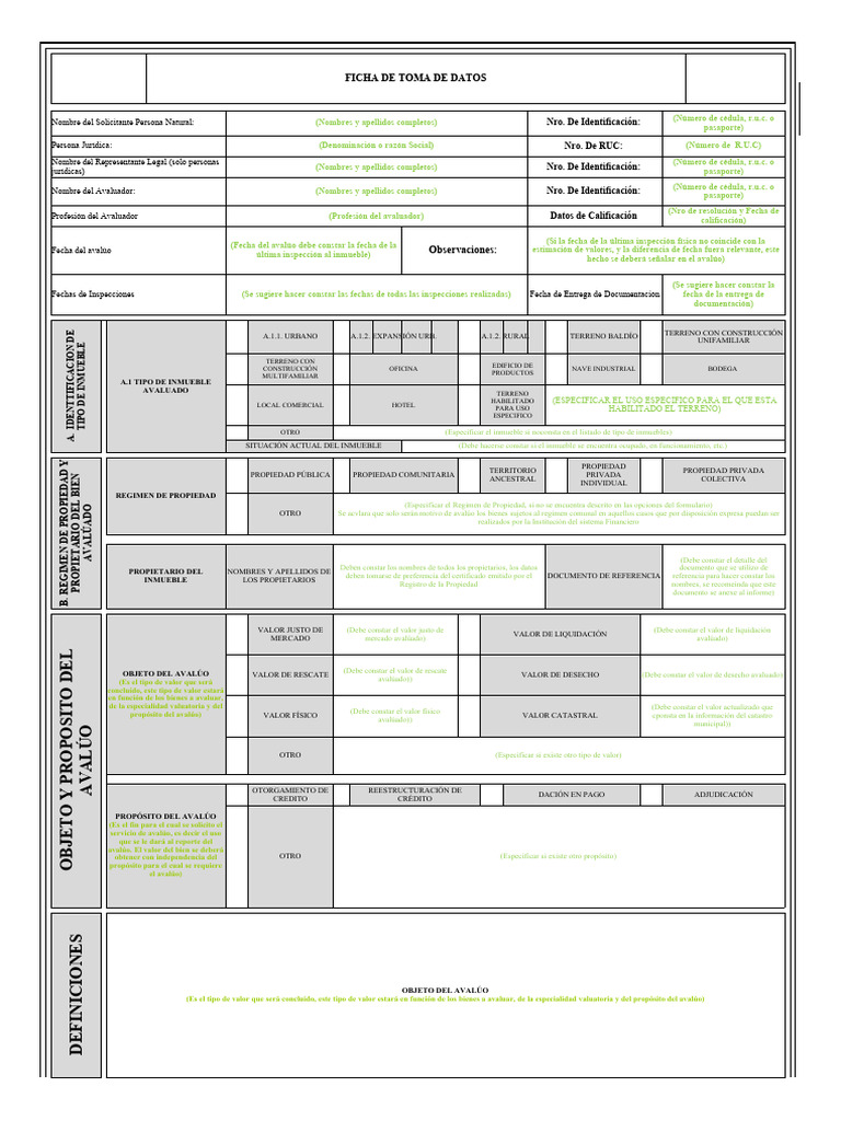 Ficha Levantamiento Informacion | Descargar gratis PDF | Propiedad | Valoración (Finanzas)