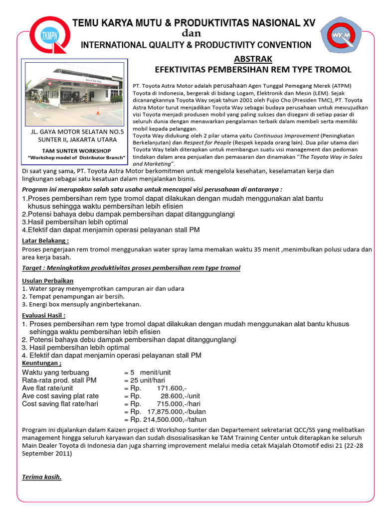 E16. Ide Tema Hendra Suhendar Tam-Ws Sunter PT Ahm | PDF